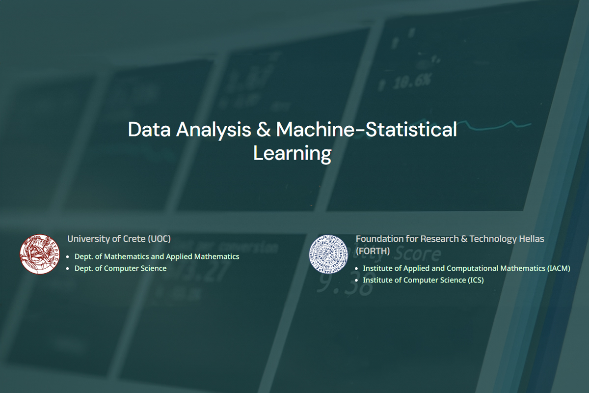 Data Analysis & Machine-Statistical Learning – Master's University of Crete Data Analysis & Machine-Statistical Learning – Master's University of Crete